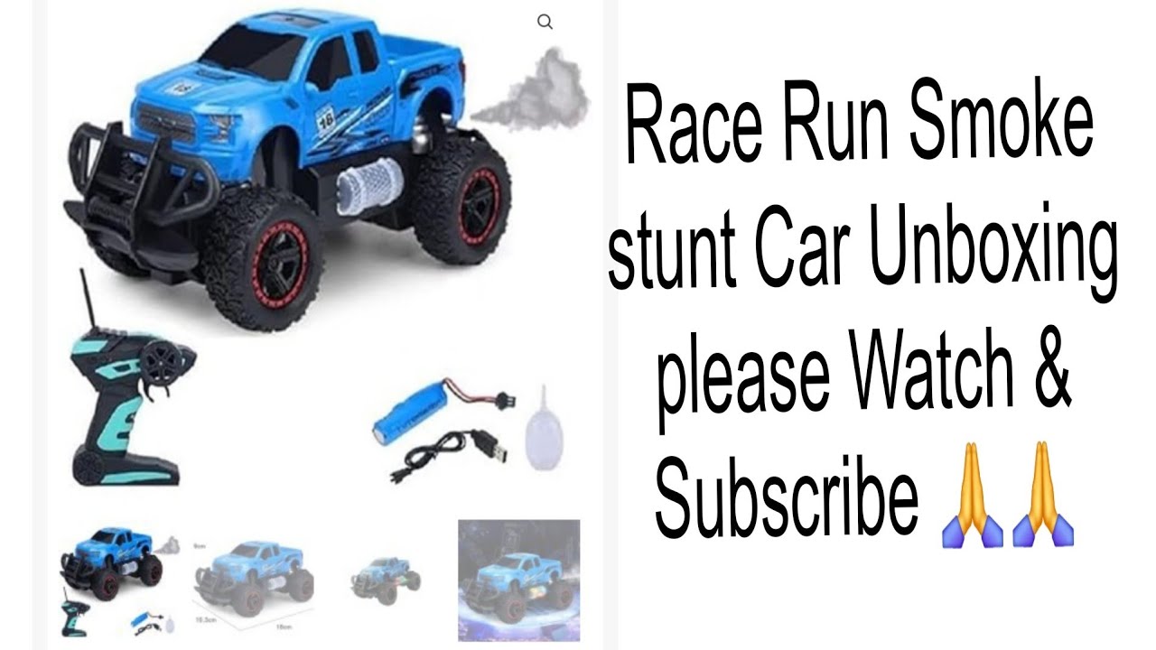 Rc Remote control Run Race Smoke Car unboxing and testing l rc toy ...