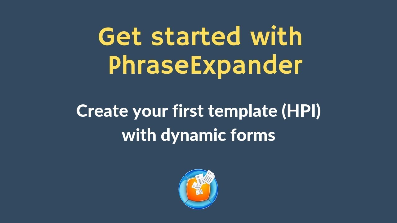Create a HPI note with PhraseExpander by using dynamic forms - YouTube