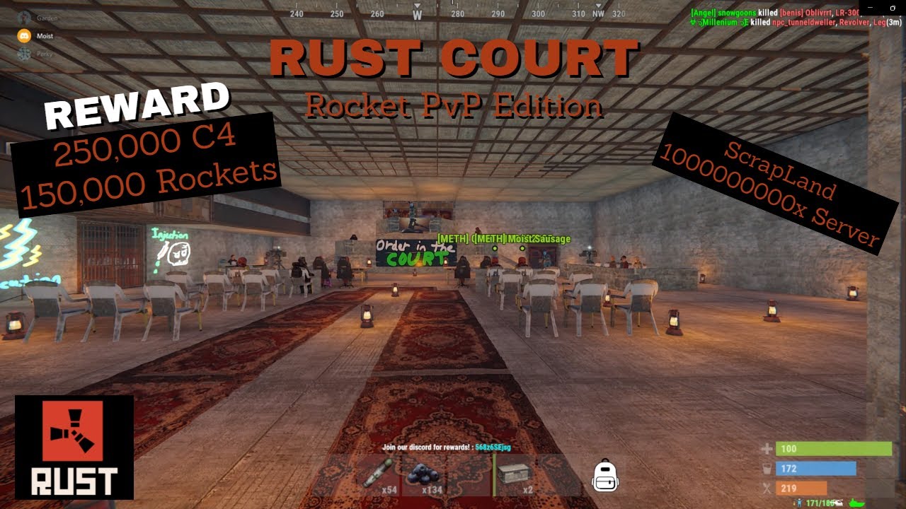 RUST COURT (ROCKET PVPERS EDITION) SCRAPLAND 1000000000X SERVER - YouTube