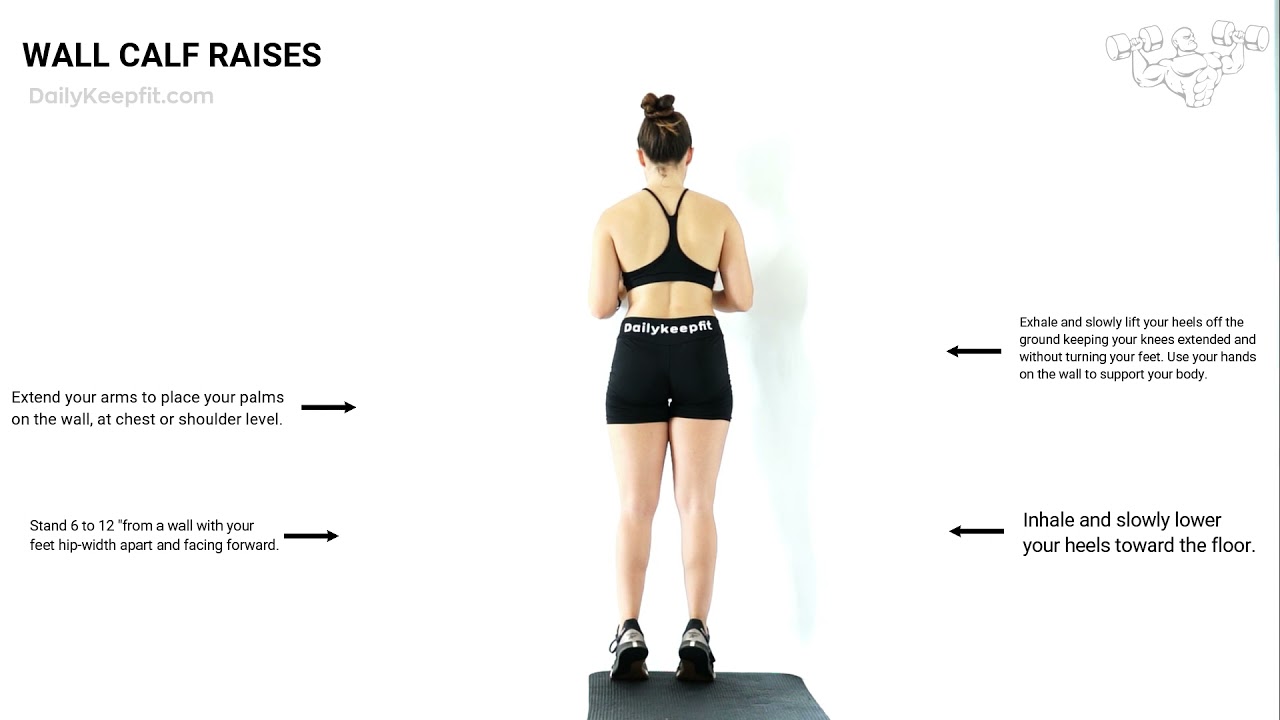 How To Do Wall Calf Raises Correctly | Dailykeepfit | home workout ...