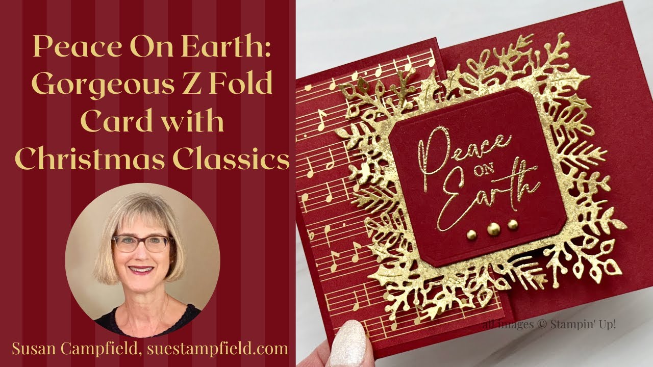 Peace On Earth: Gorgeous Z Fold Card with Christmas Classics - YouTube