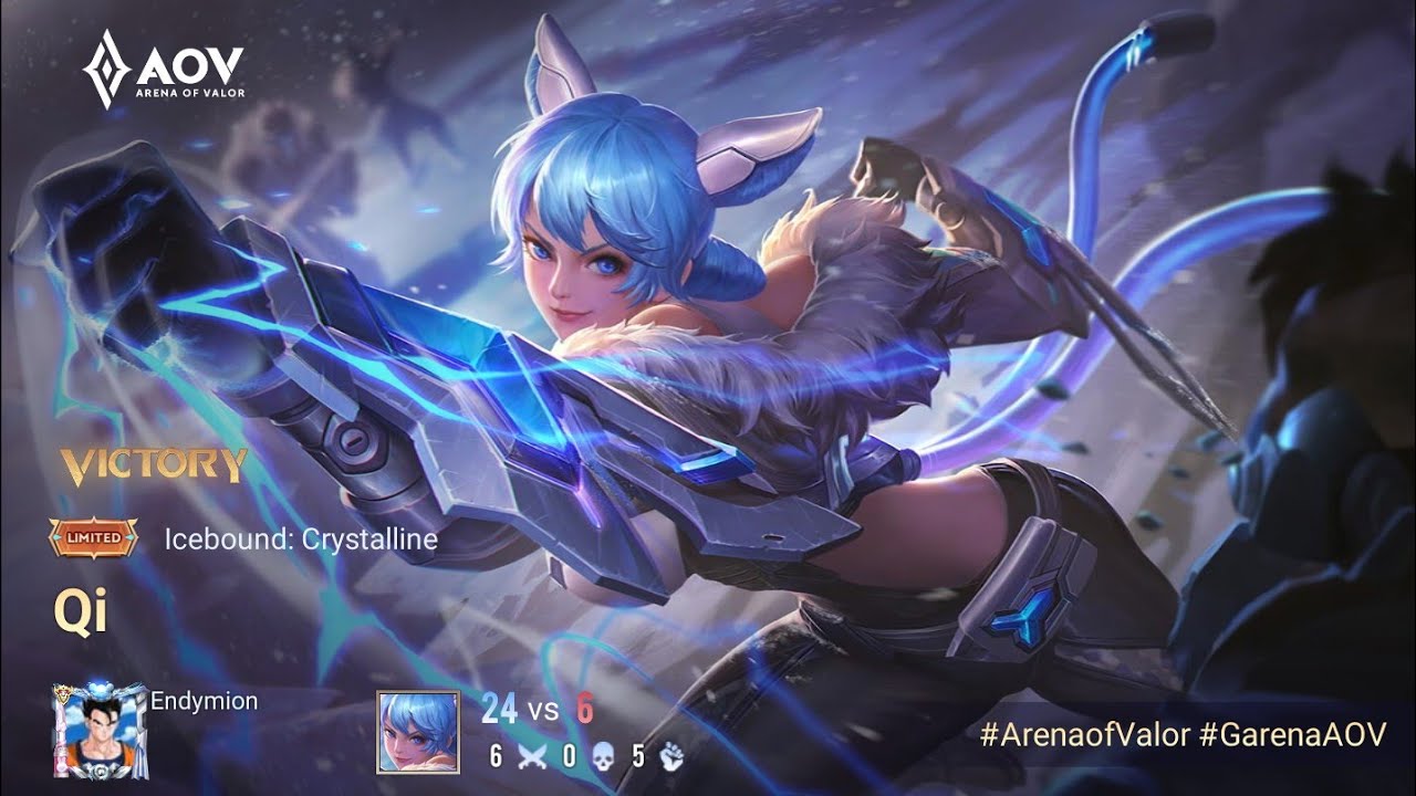 AOV GAMEPLAY - QI - ICEBOUND: CRYSTALINE SKIN - YouTube