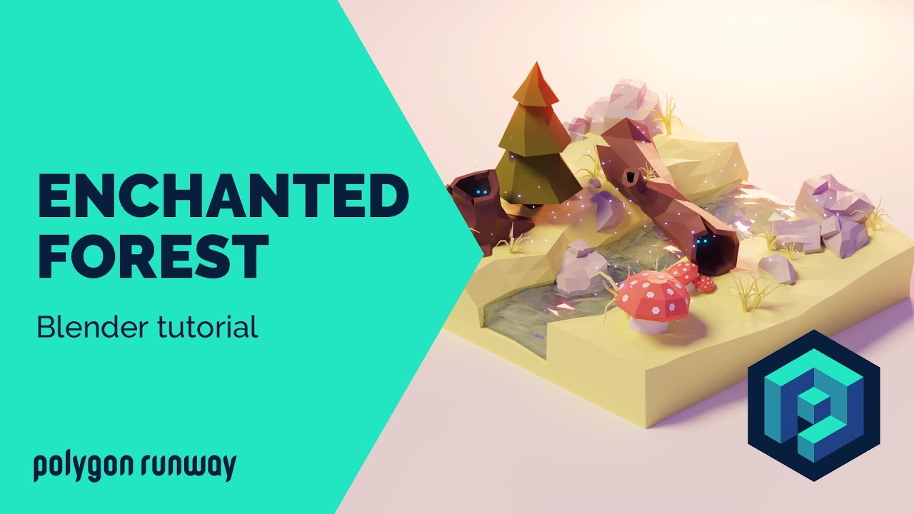 Enchanted Forest - Blender Low Poly 3D Modeling Tutorial - YouTube