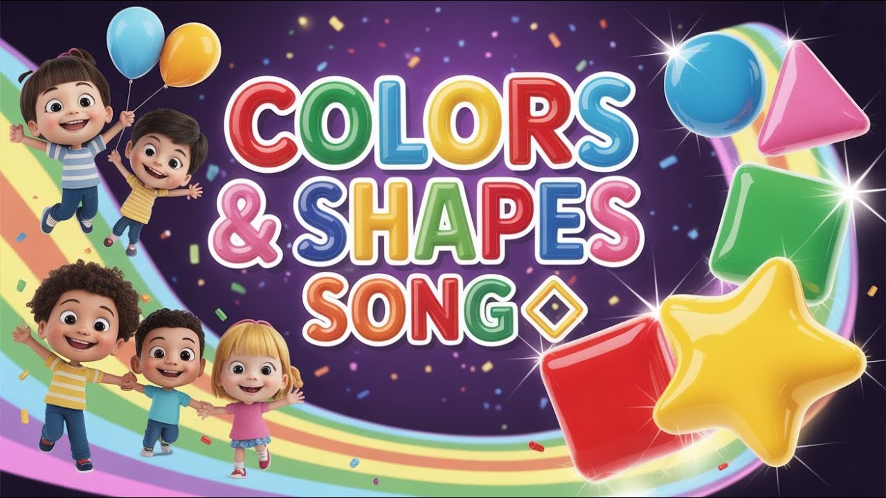 🎶 Colors & Shapes Song 🌈 | Learn Colors & Shapes for Kids | Fun 3D ...