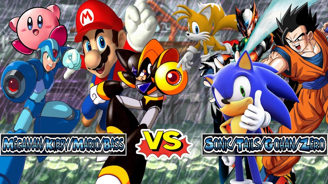 M.U.G.E.N. | Megaman/Kirby/Mario/Bass vs Sonic/Tails/Mystic Gohan/Zero ...