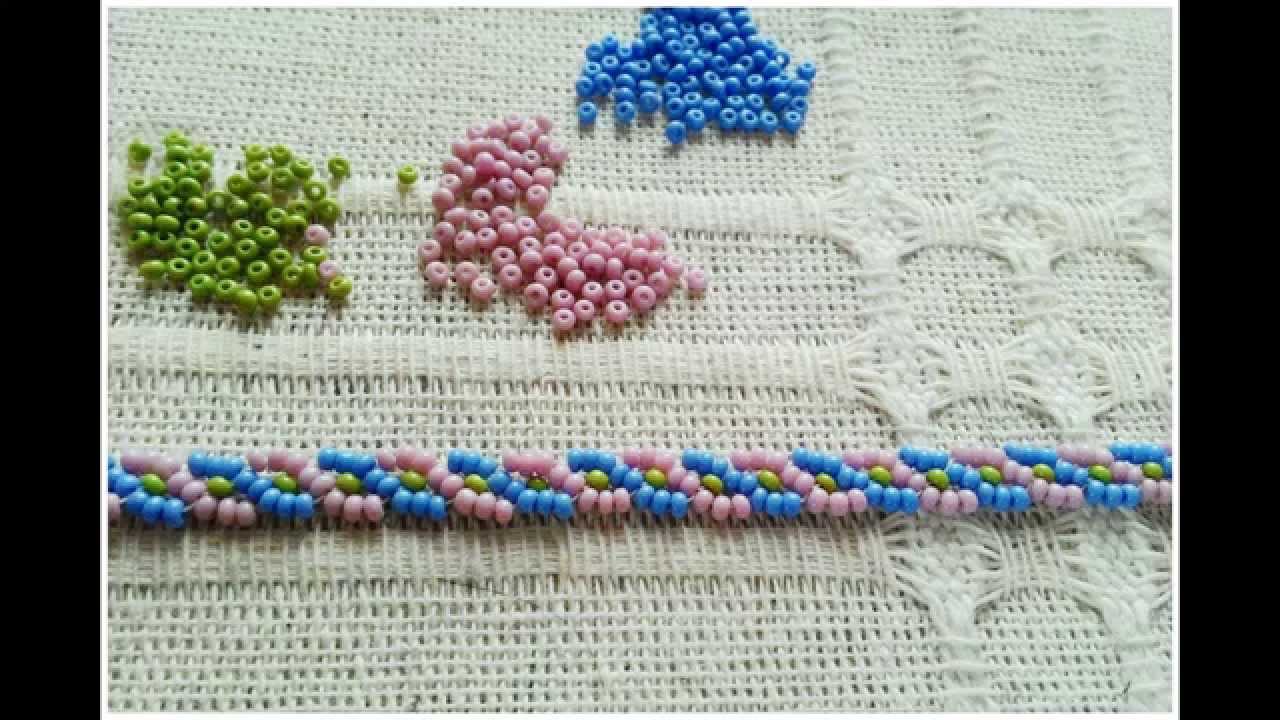 braid stitch bracelet beadwork tutorial - kum boncuklarla saç örgüsü ...