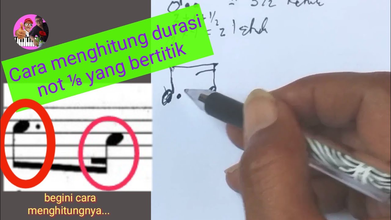 Teori musik dasar || Durasi bunyi not seperdelapan bertitik || cara ...