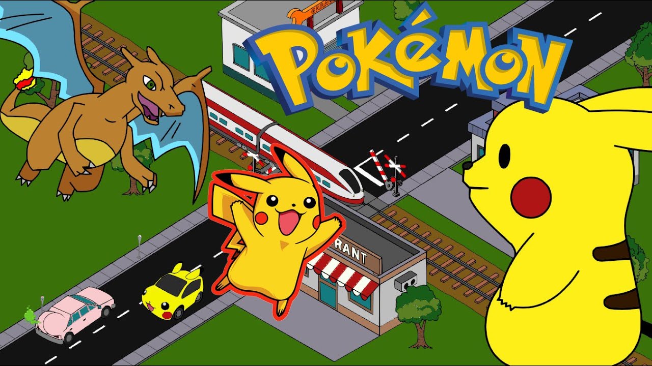 POKEMON! Pikachu Goes Out For Lunch. Gets SPICYS & STINKY - Pokemon ...