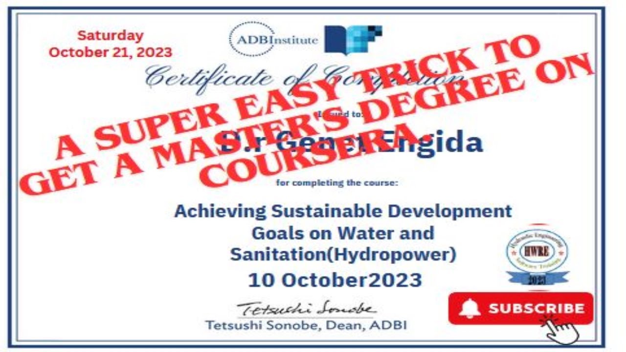 a super easy trick to get a master's degree on coursera. - YouTube