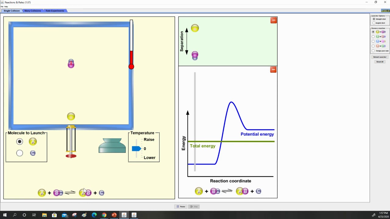 Single Collision Phet Simulation - YouTube