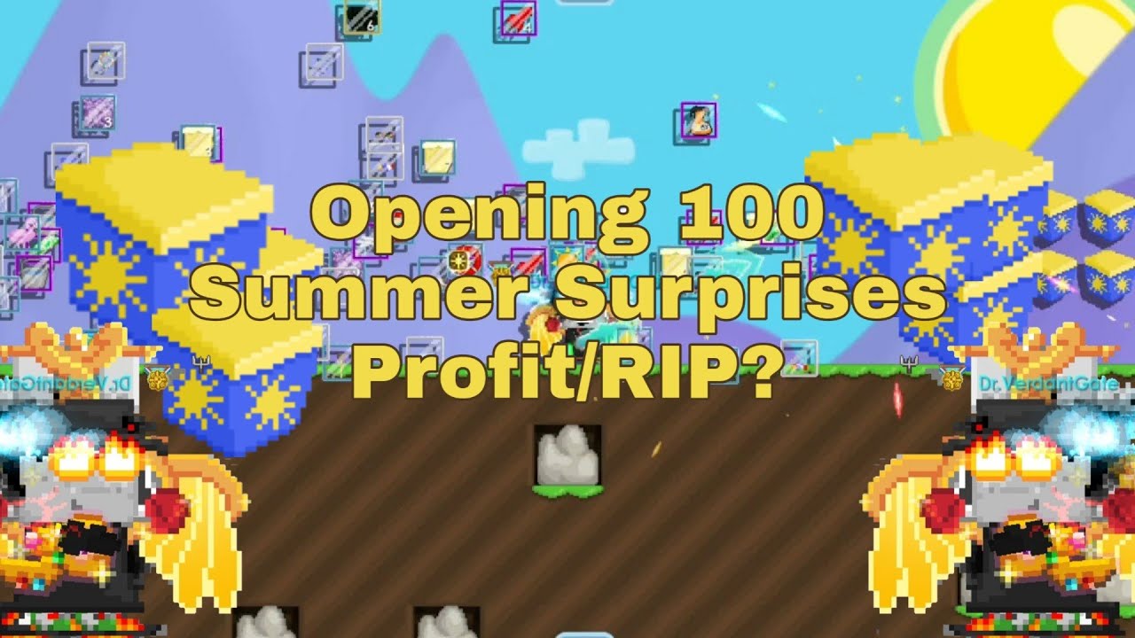 Growtopia Opening 100 Summer Surprise Profit/Rip??? - YouTube