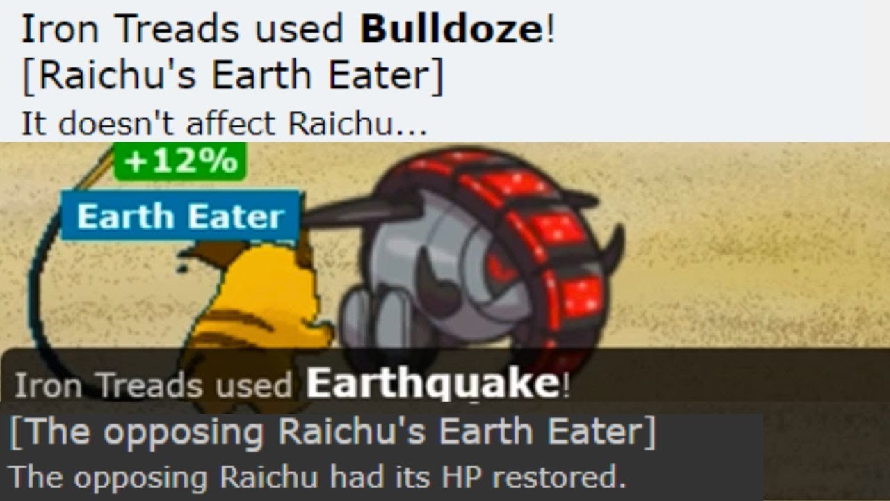 Earth eater Raichu has no weakness | Pokemon Showdown - YouTube