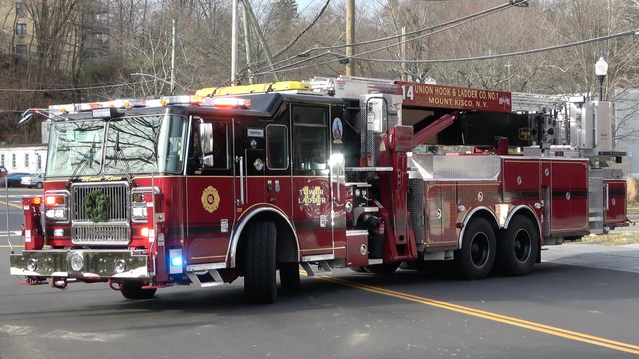 Mount Kisco FD Engine 104, Rescue 31, & *NEW* Tower Ladder 14 ...