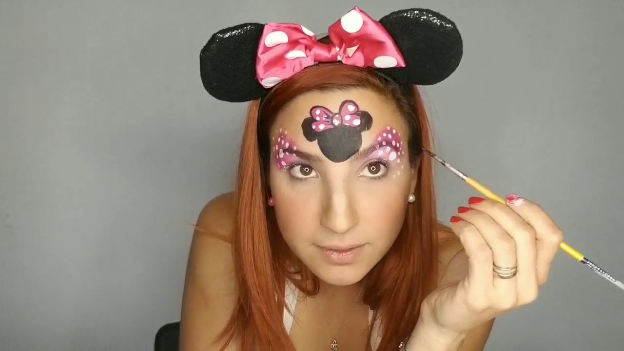 Minie Mouse face painting tutorial FOR KIDS - YouTube