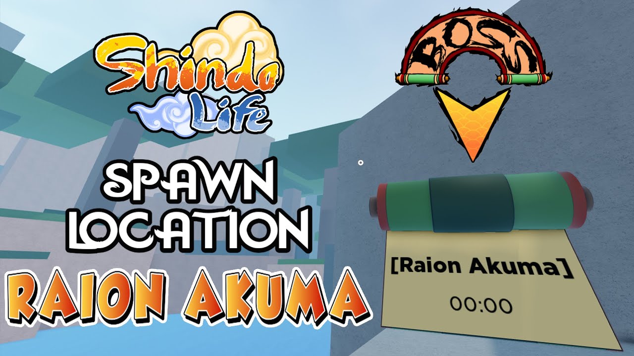 LOCALIZACION RAION AKUMA BOSS MISION SPAWN !! Shindo Life - YouTube