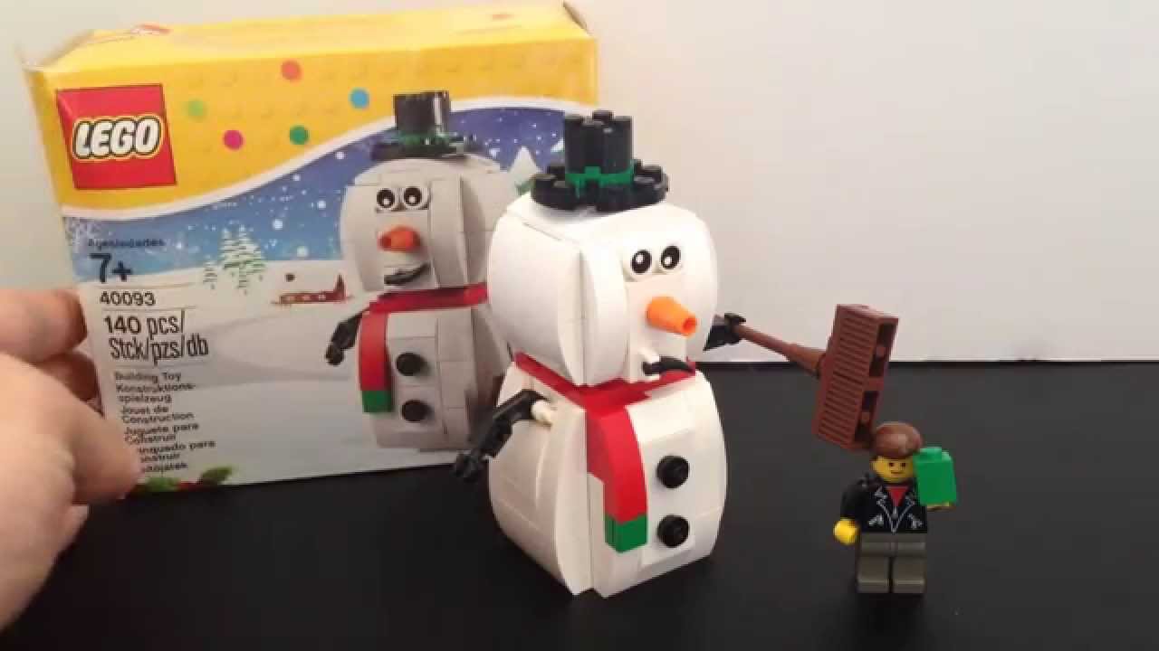 LEGO Snowman Seasonal Set REVIEW! 40093 - YouTube