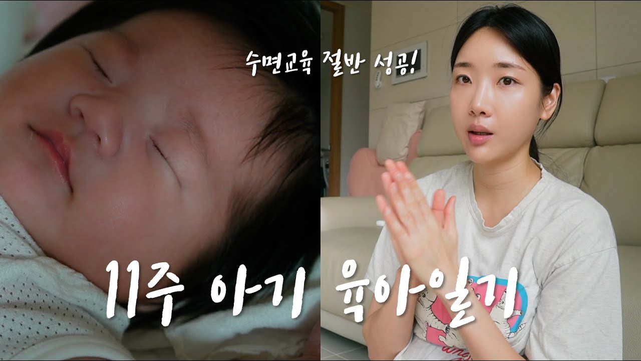 11주차 아기 육아 브이로그 수면교육 절반 성공😴 요리 재개 본격 외출의 시대 범보의자 앉기연습 시작 일산 킨텍스