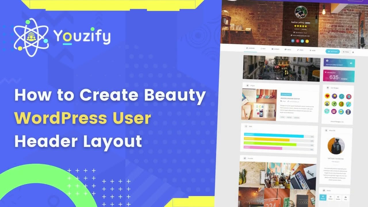 How to Change WordPress User Profile Header Layout - YouTube