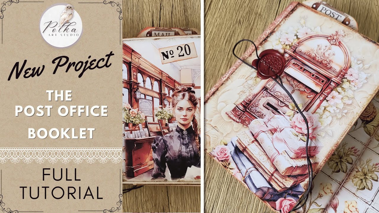 Chunky Vintage Post Office Booklet - Full Tutorial, Paper Craft Project ...