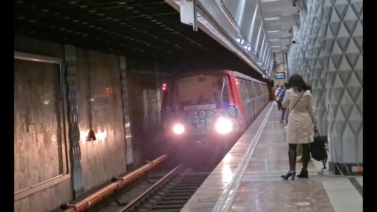 Metro in Bucharest | Bombardier & IVA Trains on M3 - YouTube