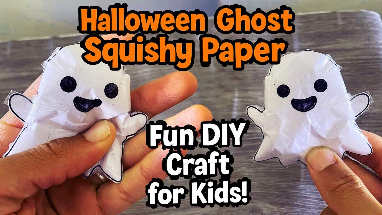 DIY Halloween Ghost Paper Squishy Tutorial - YouTube