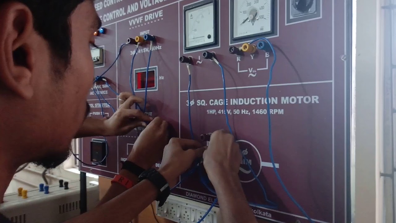 To study VVVF operation to speed control - 3 Phase Squirrel Cage ...