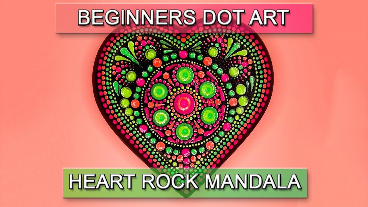 Beginners Dot Art Pattern - Heart Rock Dotting - Part 3 - YouTube