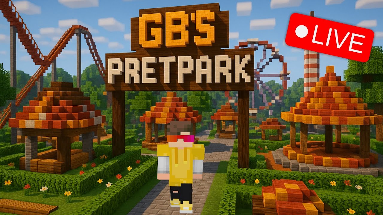 LIVE Een ingang maken voor mijn pretpark! - YouTube