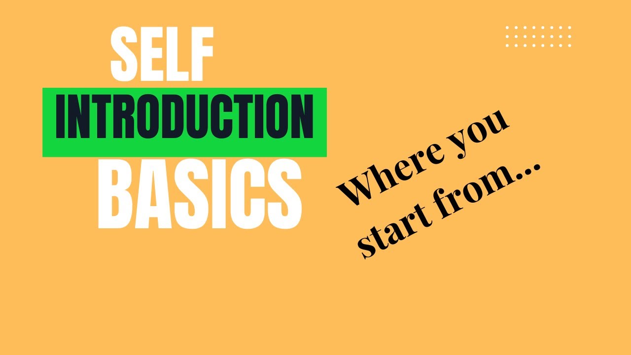 How to introduce oneself in simple sentences - YouTube