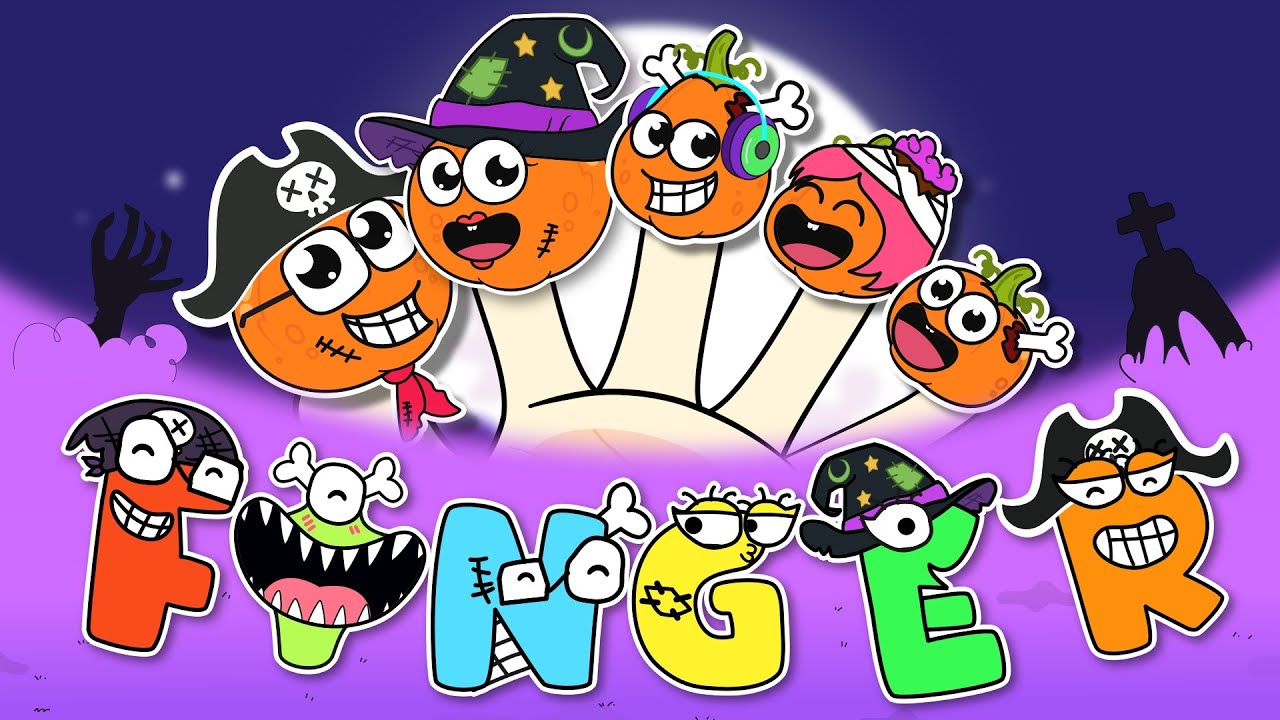 Finger Pumpkins Family- Halloween Pumpkins Finger - YouTube