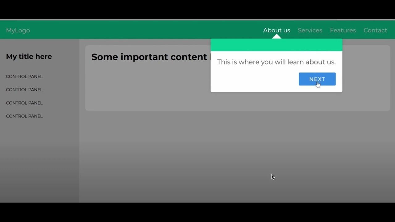 Application Tour Guide Sample - YouTube