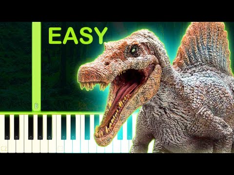 SPINOSAURUS THEME | Jurassic Park 3 - EASY Piano Tutorial - YouTube Music