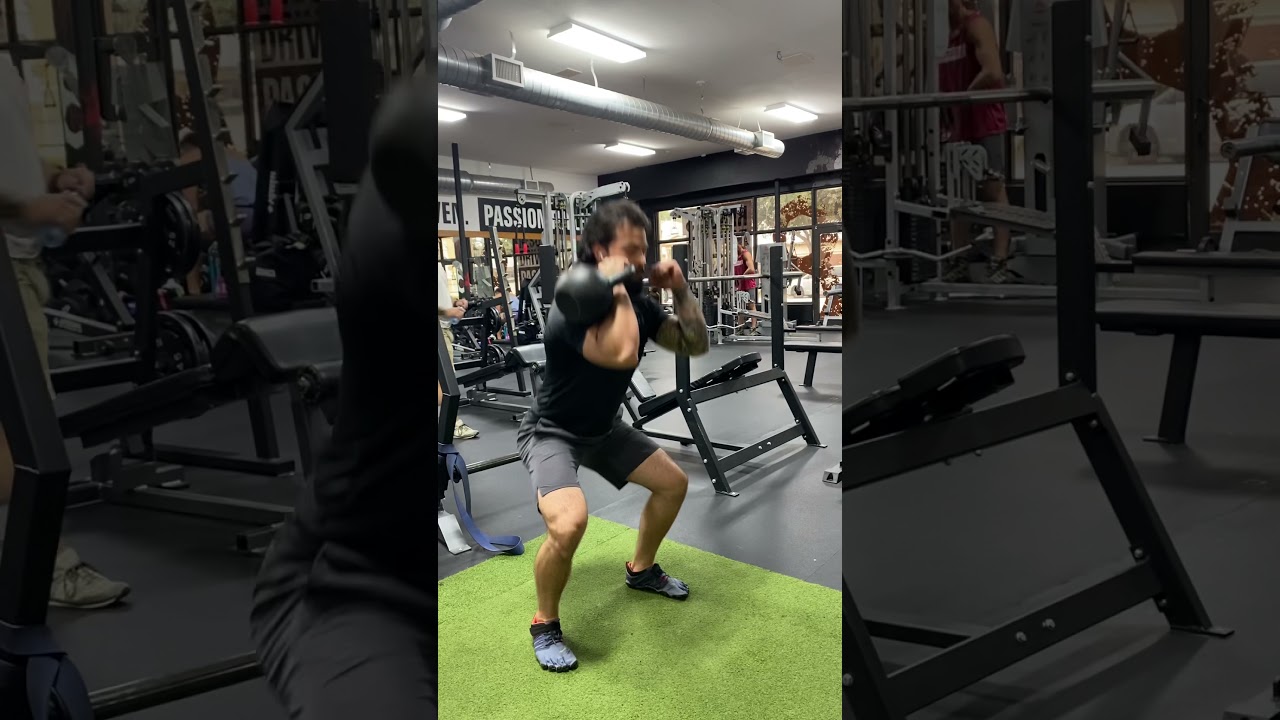 KB clean to thruster squat - YouTube