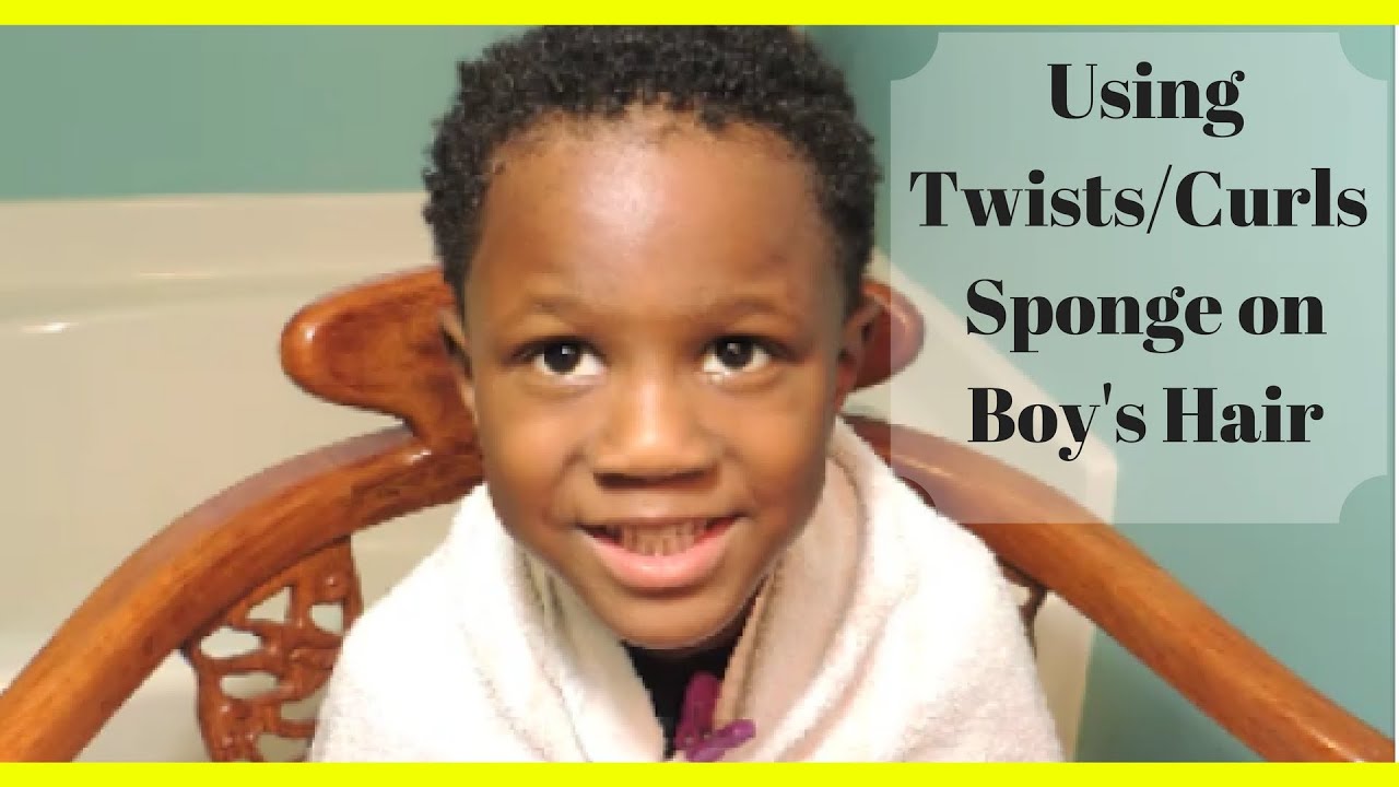 HOW TO | TWISTS/CURLS SPONGE METHOD FOR BOYS TWA - YouTube