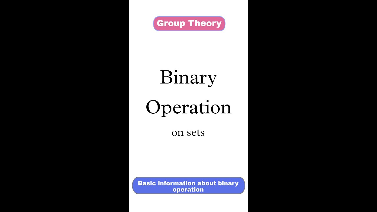 Binary Operation | Group Theory | #shorts - YouTube