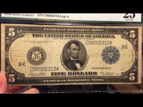 US Currency Collection : Part 3 - Federal Reserve Notes - YouTube