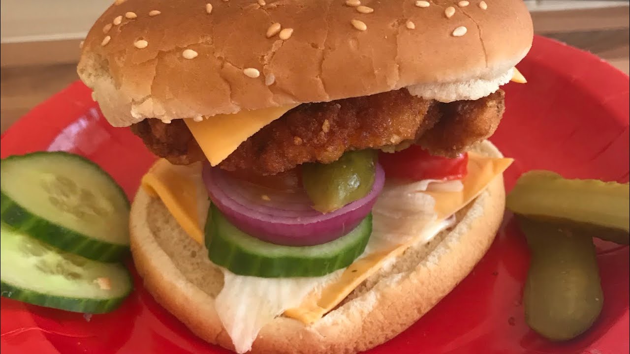 برغر سكالوب الدجاج بطريقه سهله ولذيذة😋والكل يحبها-Chicken scallops ...