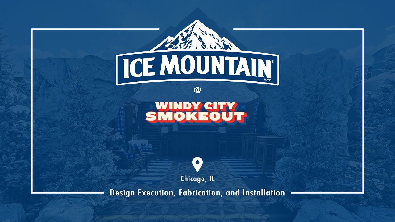 Building a Snowy Brand Activation for Ice Mountain Water - YouTube