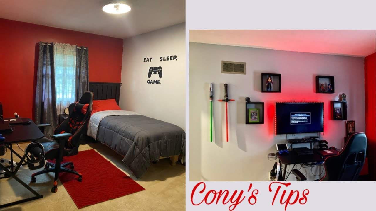 Decoracion De Un Cuarto Gamer | Shelly Lighting