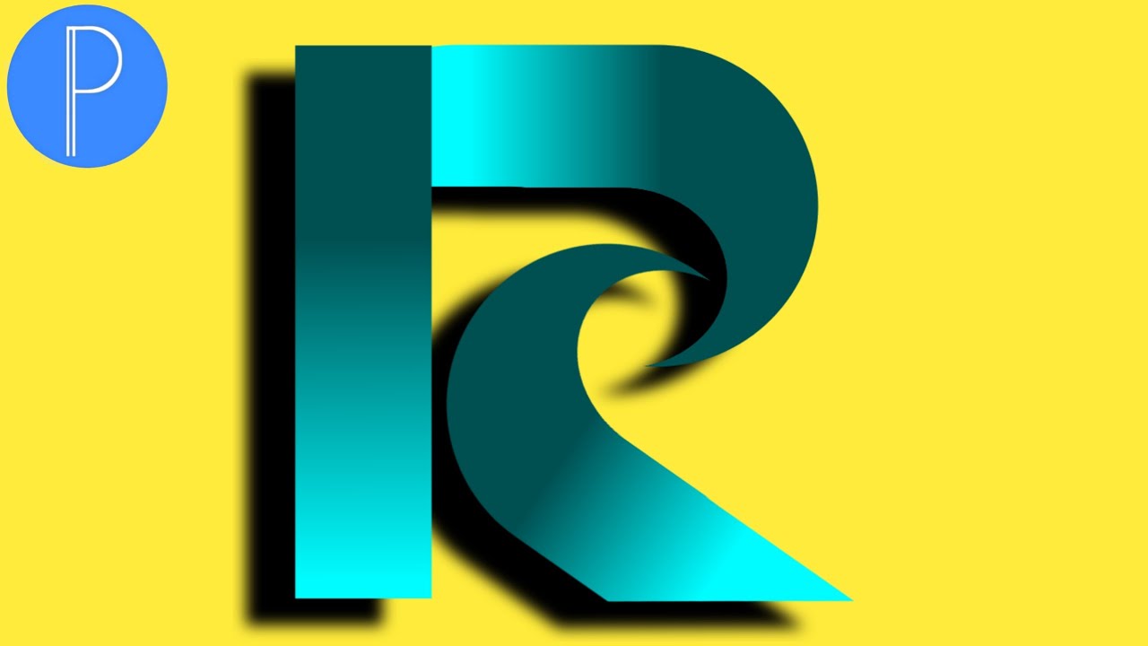 How to Create 'R' Letter Logo Design on Mobile | Tutorial for Beginners ...