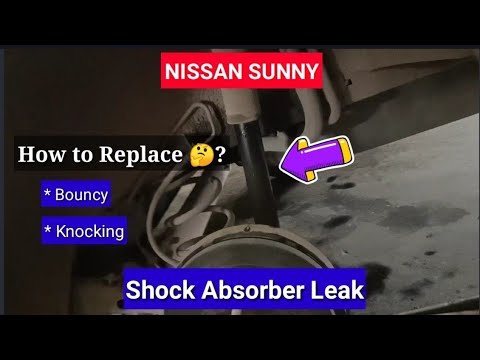 Nissan Sunny How to Replace Rear Shock Absorber. - YouTube