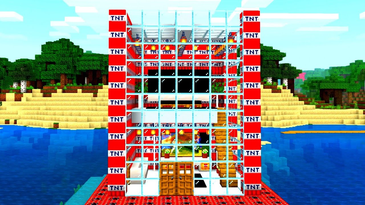 Minecraft: TNT House Tour | How To Build A TNT House In Minecraft | TNT ...