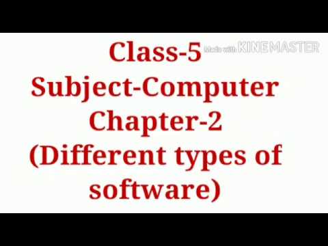 Different Type of Software Class 5 computer ch 2 - YouTube