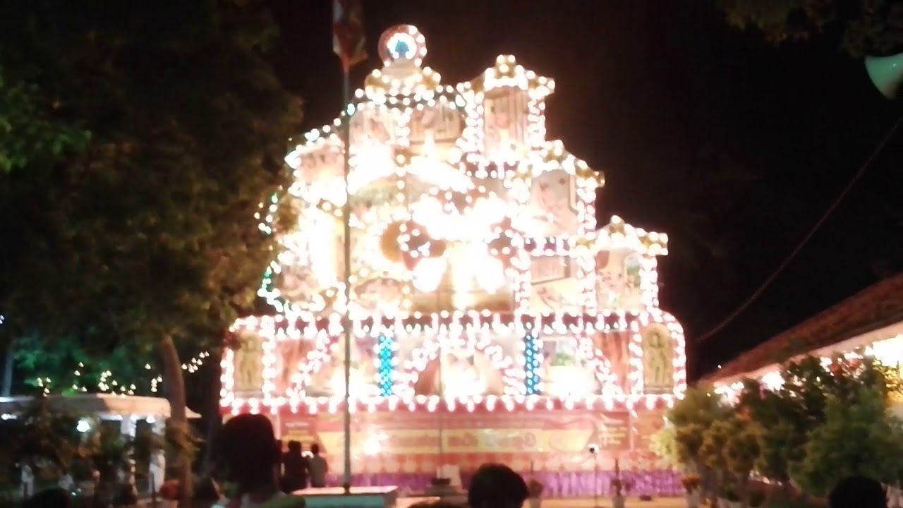 Wesak Pandal Katunayake Bodhirathanarama temple - YouTube