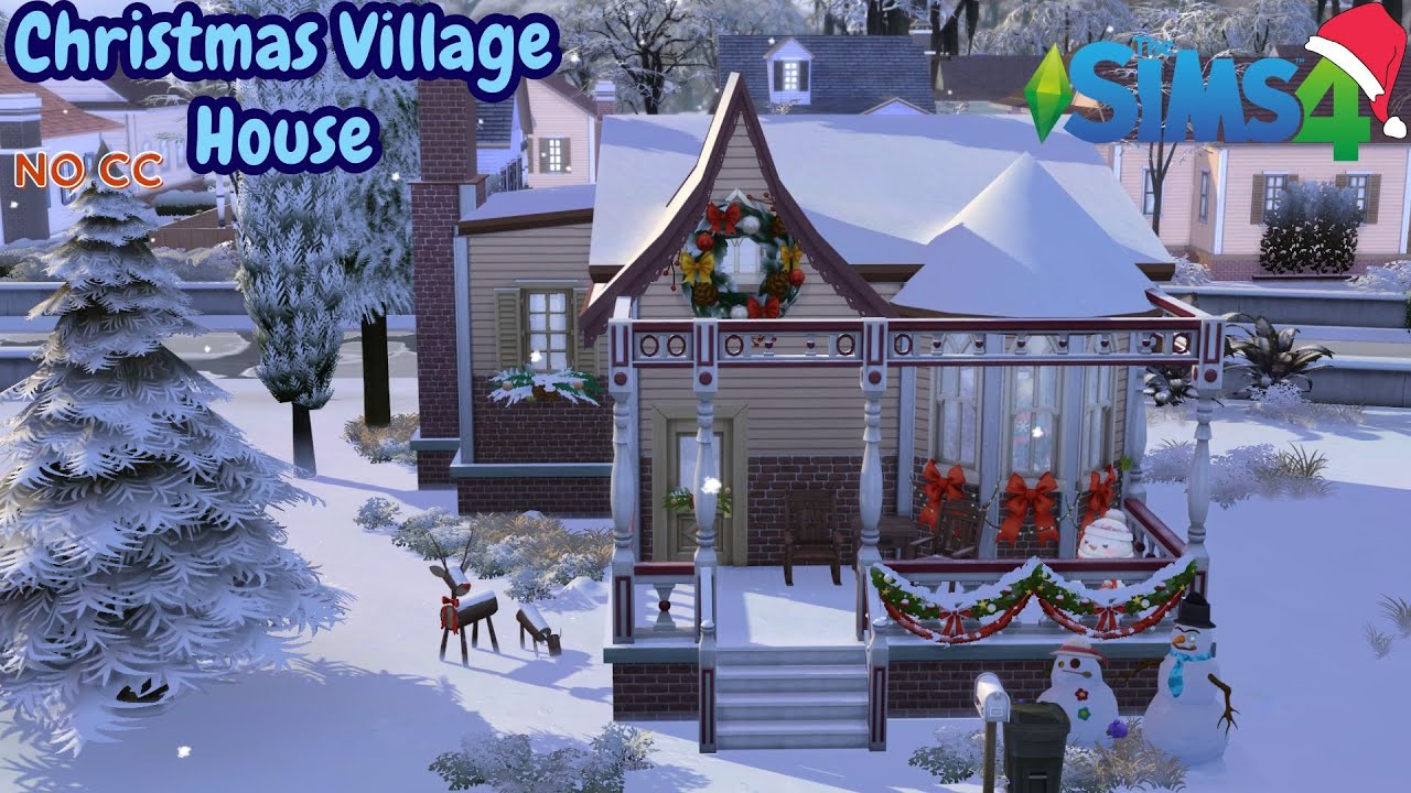 Christmas Village House | The Sims 4: Speed Build | No CC - YouTube