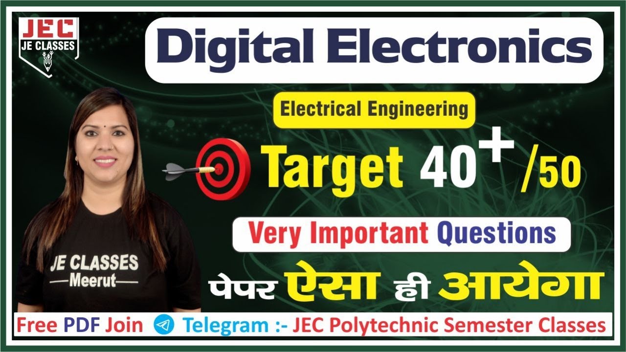 Polytechnic 3rd Semester || Target 40+/50 || Digital Electronics ...