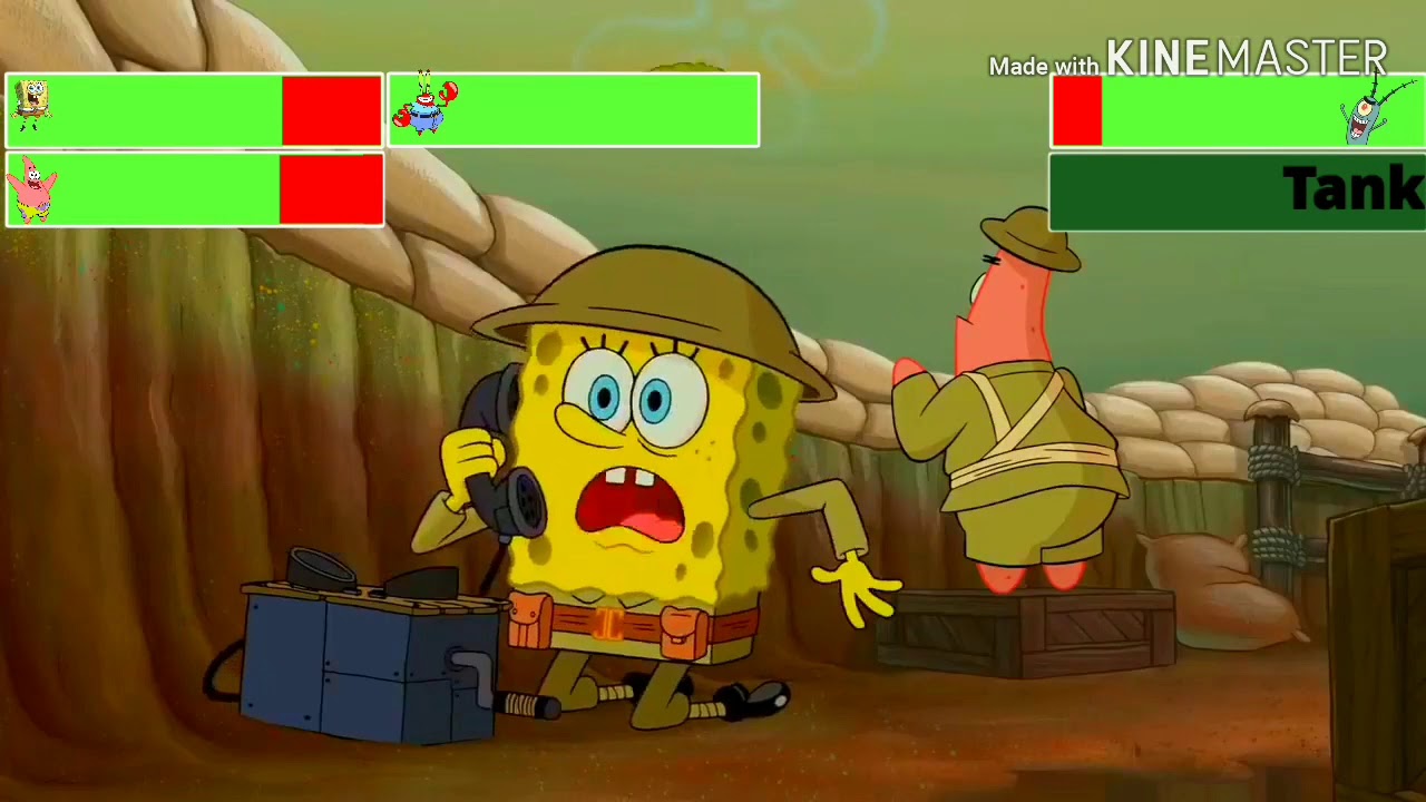 The Spongebob Movie Sponge out of Water Food Fight With Healthbars ...