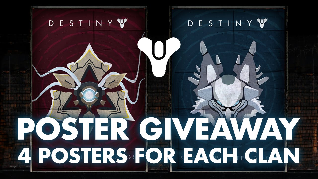 Destiny - Illustrated Posters Giveaway - YouTube