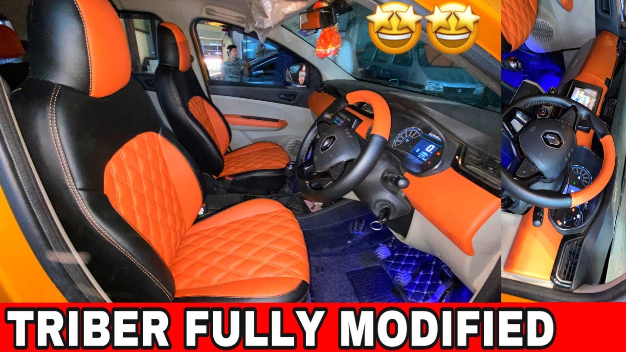 RENAULT TRIBER FULLY MODIFIED WITH BLACK & TAN LOOK| must watch - YouTube