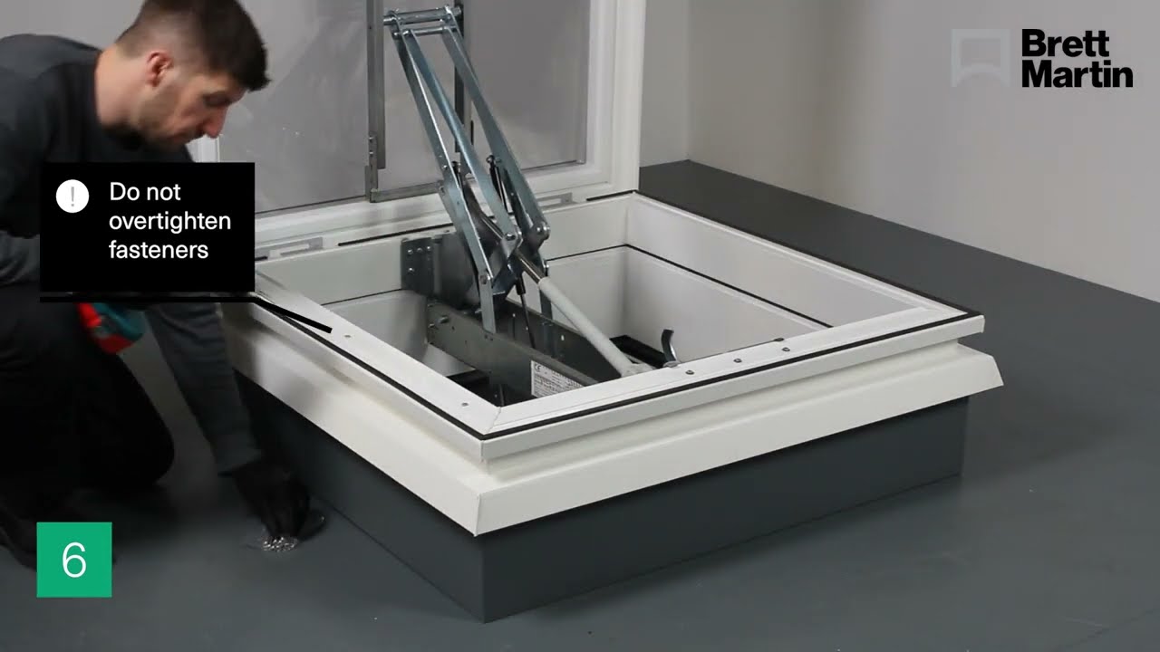 Fitting an AOV Smoke Vent onto builder's kerb or your own upstand - YouTube